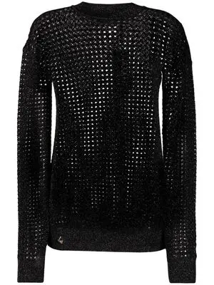 Philipp Plein Metallic-threaded Mesh Jumper