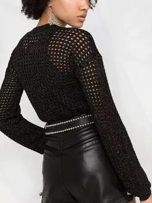 Philipp Plein Metallic-threaded Mesh Jumper