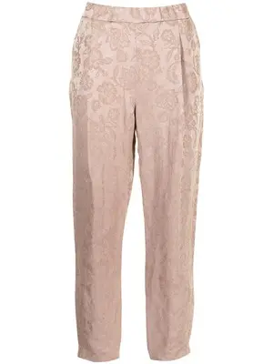 Fabiana Filippi High-rise Cropped Jacquard Trousers