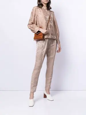 Fabiana Filippi High-rise Cropped Jacquard Trousers