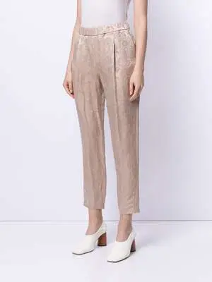Fabiana Filippi High-rise Cropped Jacquard Trousers