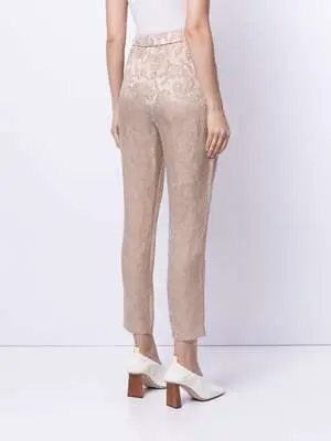 Fabiana Filippi High-rise Cropped Jacquard Trousers