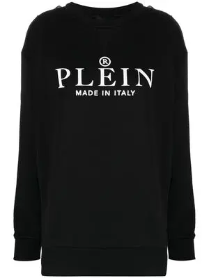 Philipp Plein Logo-print Cotton Sweatshirt - Black