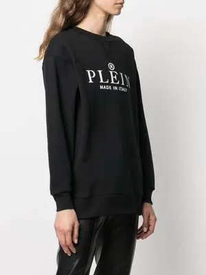 Philipp Plein Logo-print Cotton Sweatshirt - Black