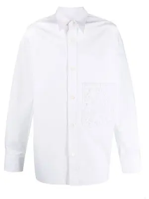 Valentino Garavani Floral Lace Pocket Shirt - White