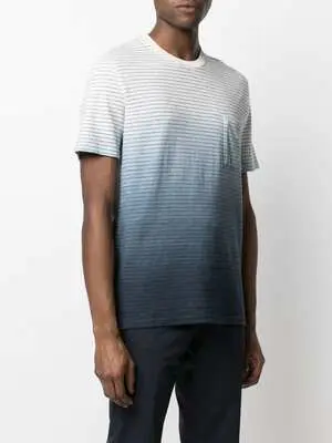 ROBERTO COLLINA Striped Ombré T-shirt