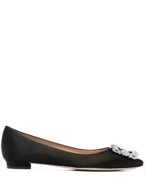 Manolo Blahnik Hangisi Buckle Ballerinas