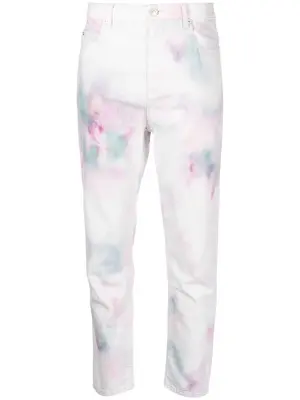 MARANT ETOILE Abstract-print Cropped Trousers
