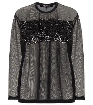 Junya Watanabe Sequined Mesh Top