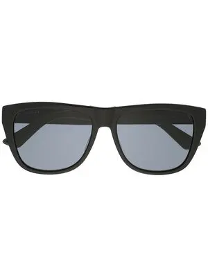 Gucci Web-stripe D-frame Sunglasses - Black