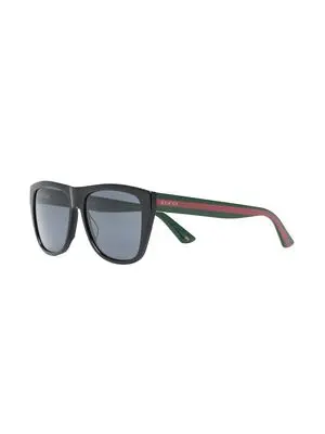 Gucci Web-stripe D-frame Sunglasses
