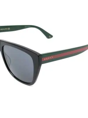 Gucci Web-stripe D-frame Sunglasses