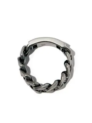 Shay 18kt Black Id Flat Link Ring - Gold