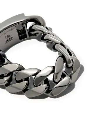 Shay 18kt Black Id Flat Link Ring - Gold