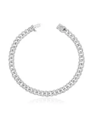 Shay 18k White Gold Diamond Chain Link Bracelet - Silver