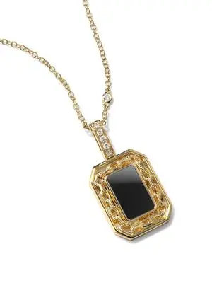 Shay 18k Yellow Diamond, And Onyx Pendant Necklace - Gold