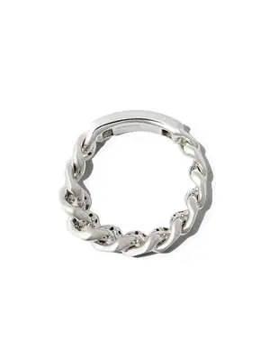 Shay 18k White Gold Id Flat Link Ring