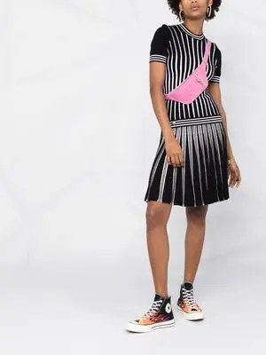 Philipp Plein Intarsia Stripe Short Sleeve Jumper