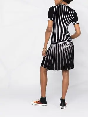 Philipp Plein Intarsia Stripe Short Sleeve Jumper