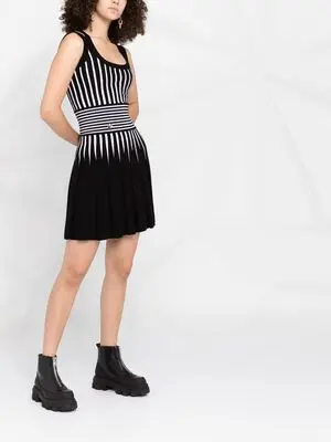 Philipp Plein Stripe-print Knitted Short Dress