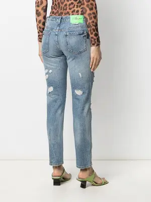 Philipp Plein Distressed Boyfriend Jeans