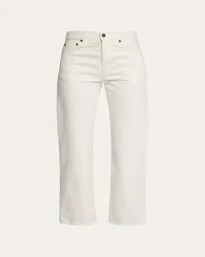 THE ROW Lesley Cropped Jeans - White