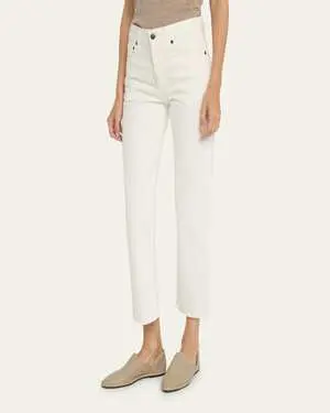 THE ROW Lesley Cropped Jeans - White