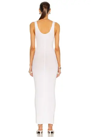 Enza Costa Silk Rib Ankle Length Tank Dress - White