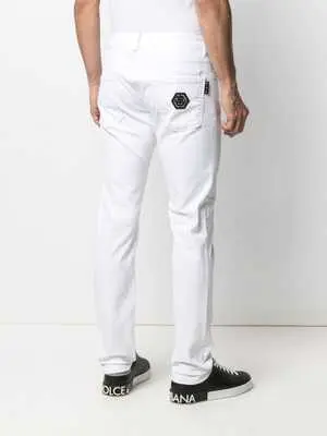 Philipp Plein Straight-cut Jeans - White