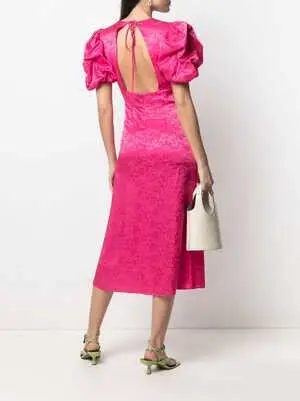 Andamane Satin Floral-print Dress