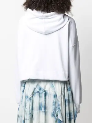 DIESEL® Cropped Cotton Hoodie