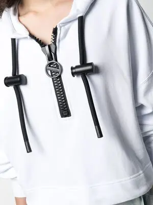 DIESEL® Cropped Cotton Hoodie