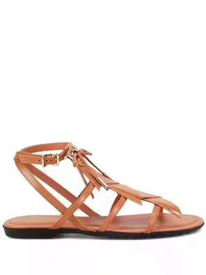 TOD'S Fringed Flat Sandals