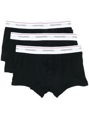 Dsquared2 Three-pack Logo Boxers - Black