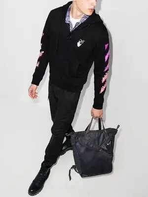 Off-White Marker Arrows Zip-Up Hoodie - Black | Editorialist