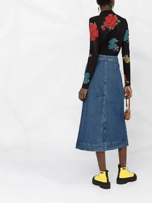 GANNI Comfort Stretch Midi Skirt