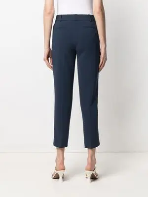 Michael Kors Cropped Crepe Trousers - Blue