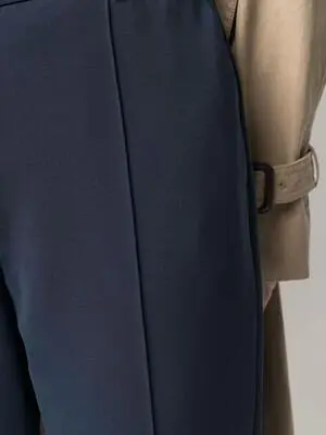 Michael Kors Cropped Crepe Trousers - Blue