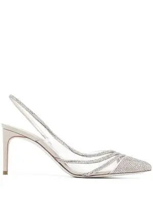 Rene Caovilla Naomi 75mm Slingback Pumps