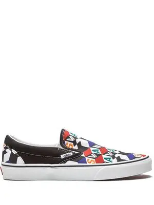 VANS Slip-on Checker Cube Sneakers - Black