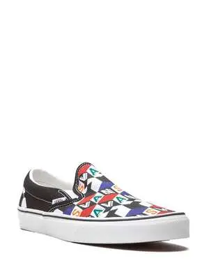 VANS Slip-on Checker Cube Sneakers - Black