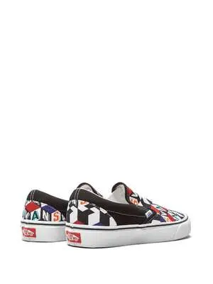 VANS Slip-on Checker Cube Sneakers - Black