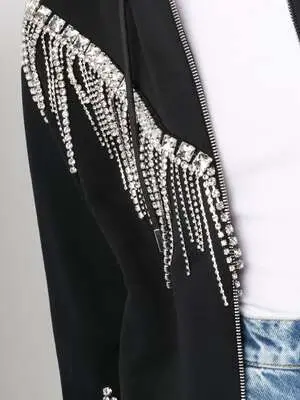 Philipp Plein Crystal-fringe Hooded Zip-up