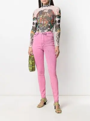 Philipp Plein High-waist Jeggings - Pink