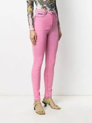 Philipp Plein High-waist Jeggings - Pink