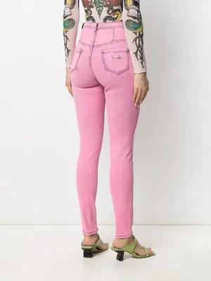 Philipp Plein High-waist Jeggings - Pink