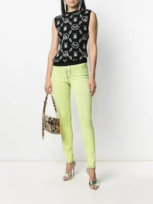 Philipp Plein Super High Waist Jeggings - Yellow