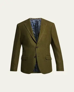 Etro Basic Knit Blazer - Green