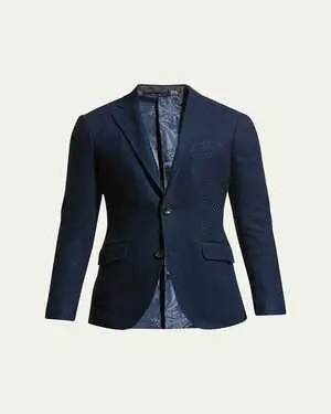 Etro Basic Knit Blazer - Navy