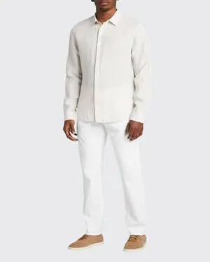 Vince Men's Dylan Lightweight Twill Pants Optic White